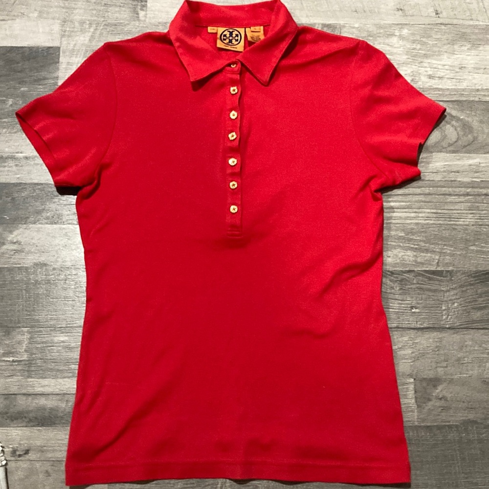 Tory Burch Woman’s Red Polo Top - Gem